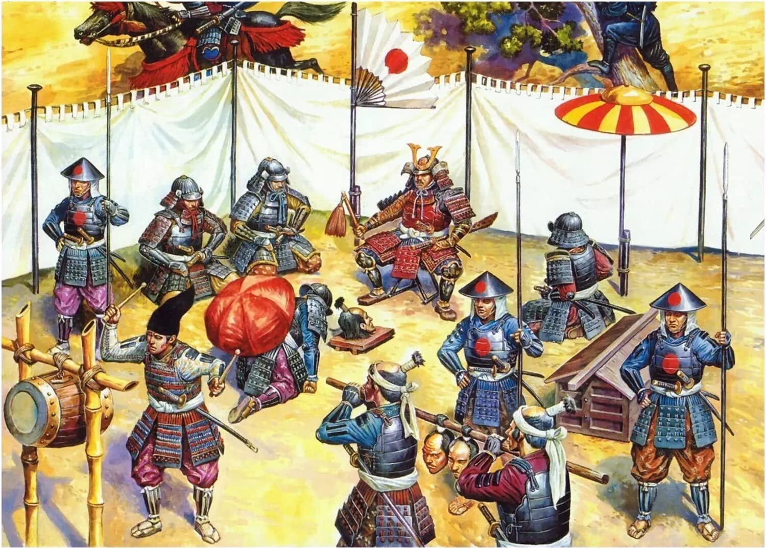Zvezda 1/72 Samurai Army Headquarter 16th-17th century Plastic Model Kit