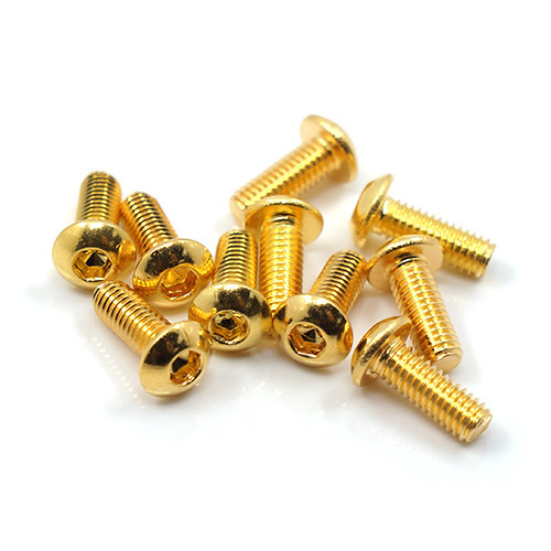 12.9 GRADE SS 24K GOLD COATED SCREW 3X6 - SHP-310GD